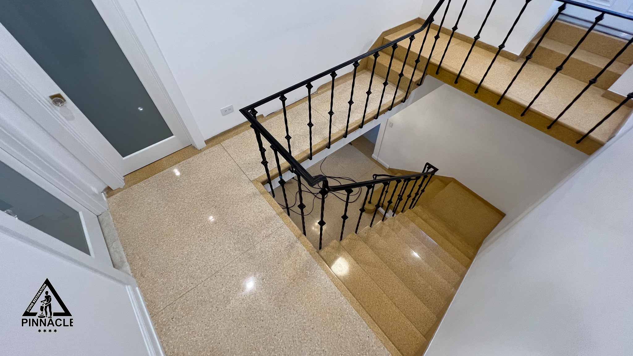 Intricate work of restoring terrazzo staircase - restoration of ...